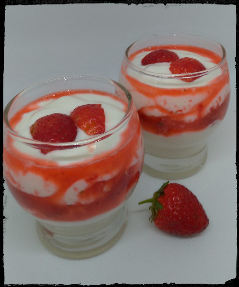 Recette - Verrine fromage blanc aux fraises - La cuisine de Martine