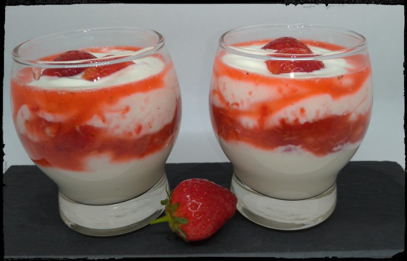 Recette - Verrine fromage blanc aux fraises - La cuisine de Martine
