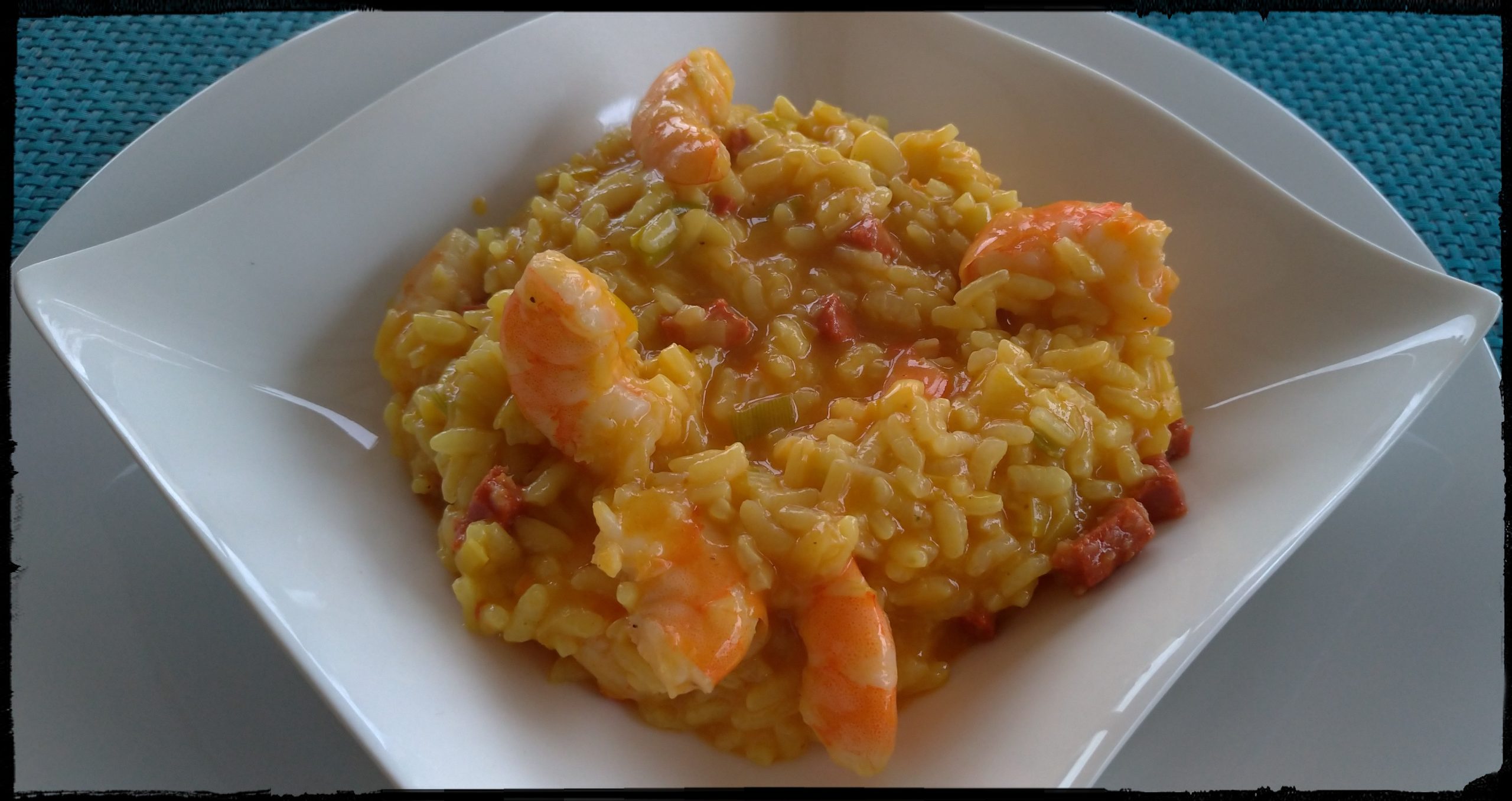 Recette - Risotto crevette-chorizo au companion - La cuisine de Martine