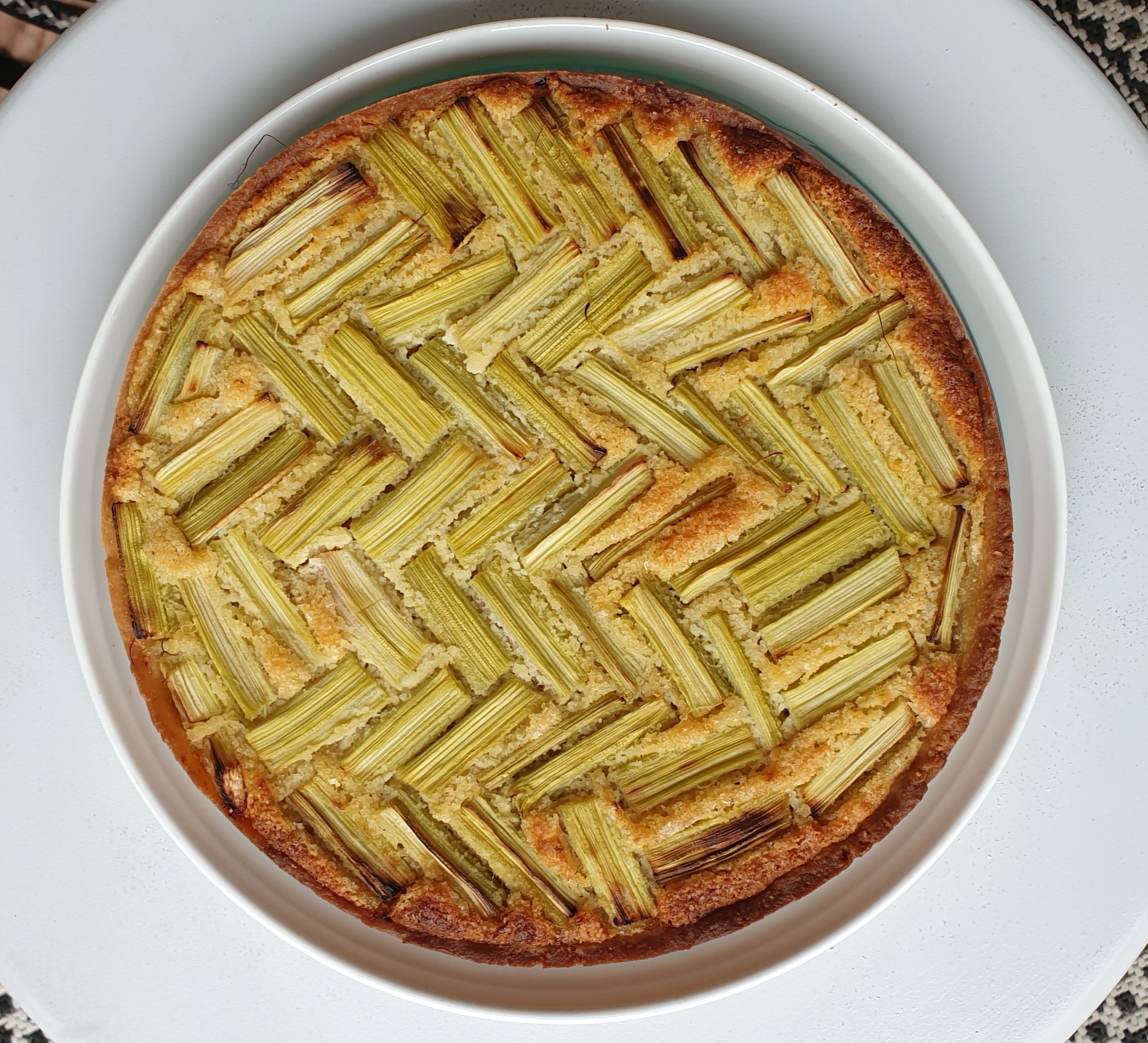 Recette Tarte Amandine à La Rhubarbe La Cuisine De Martine